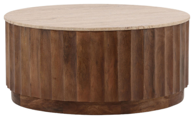 Stone Top Scallop Coffee Table - Contemporary - Coffee Tables - by ...