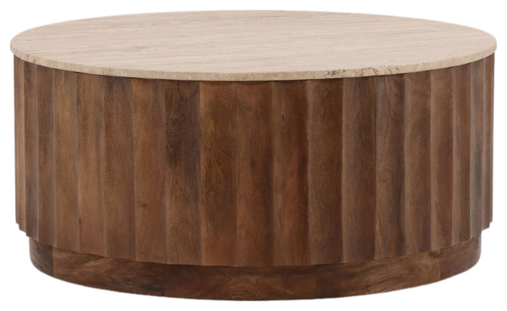 Stone Top Scallop Coffee Table - Contemporary - Coffee Tables - by ...