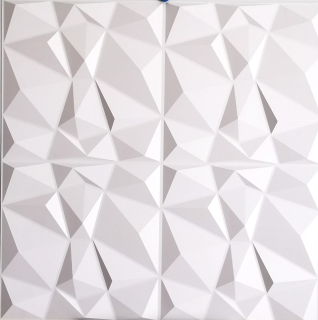 White Geometric 3D Wall Panels - Modern - Wall Panels - by Dundee Deco ...