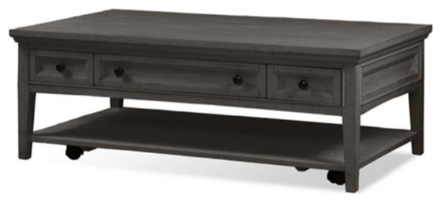 Magnussen T4399 Westley Falls Rectangular Cocktail Table w/Casters - Transitional - Coffee ...