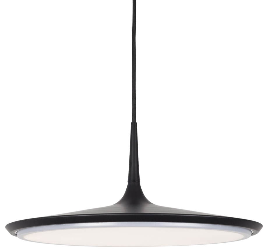 Disc Pendant Light, Black - Modern - Pendant Lighting - by Kuzco ...