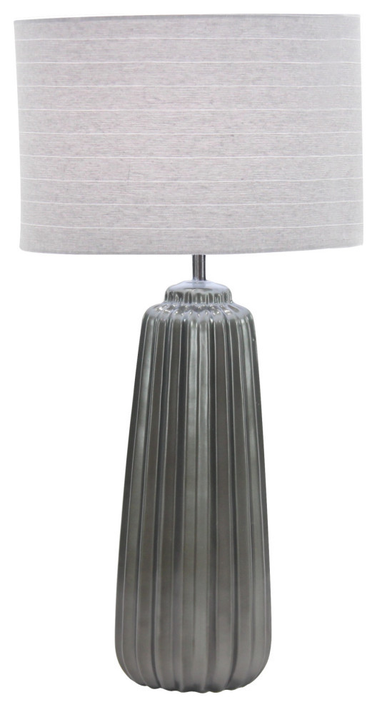Traditional Dark Gray Ceramic Table Lamp 60785 - Transitional - Table ...