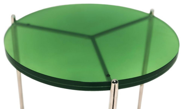 Bolt End Table 24 Green Top - Contemporary - Side Tables And End Tables ...