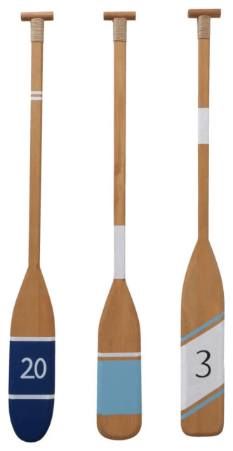 3 Piece Boat House Oar Set - Beach Style - Wall Accents - by Whole ...
