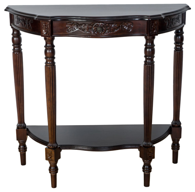 Unique Classic Console TABLE, Curvy Half Moon Design With Carving ...