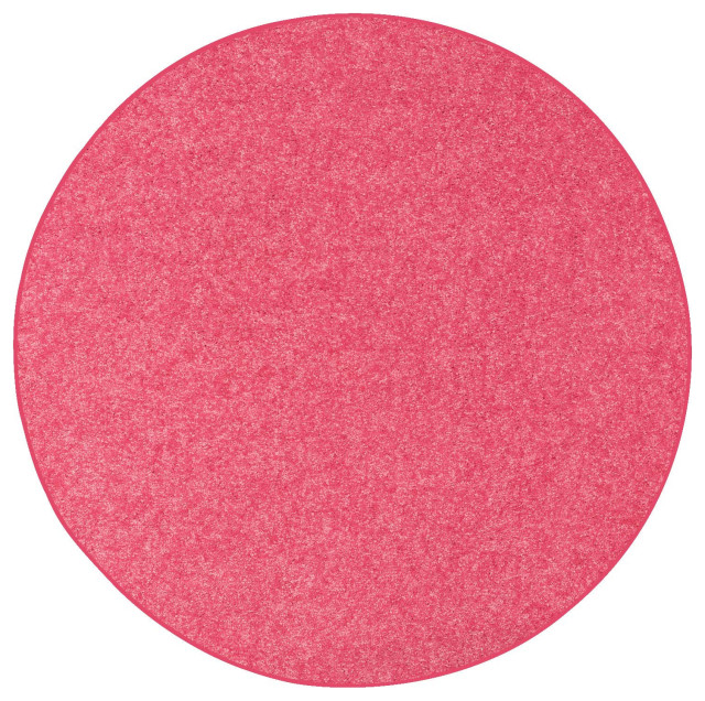 American Bright Solid Color Area Rugs, Pink, 5' Round - Contemporary ...