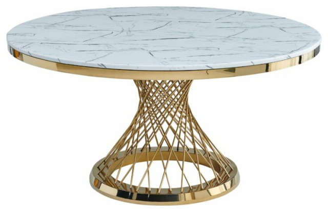 Aster Gold Dining Table - Contemporary - Dining Tables - by ...
