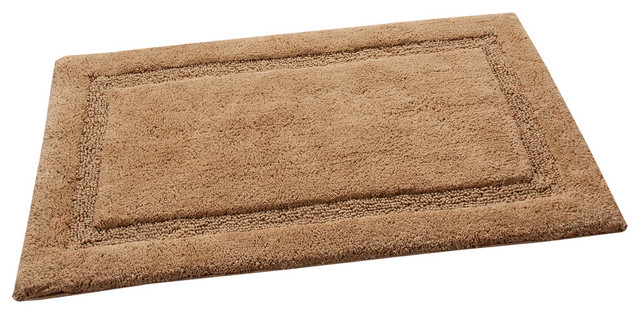 Bath Rug Cotton Solid Color Regency Pattern, 36"x24" - Contemporary ...