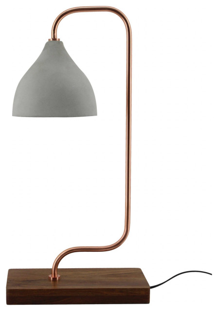 Wylie Copper and Concrete Table Lamp - Industrial - Desk Lamps - by ...