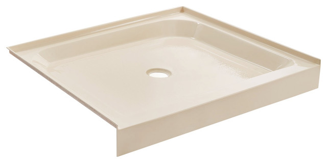 Voltaire 36x36 Single-Threshold, Center Drain, Shower Base, Biscuit ...
