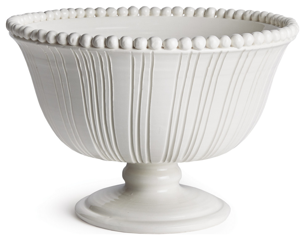 Perla Decorative Italian Footed Bowl - Traditional - Decorative Bowls ...