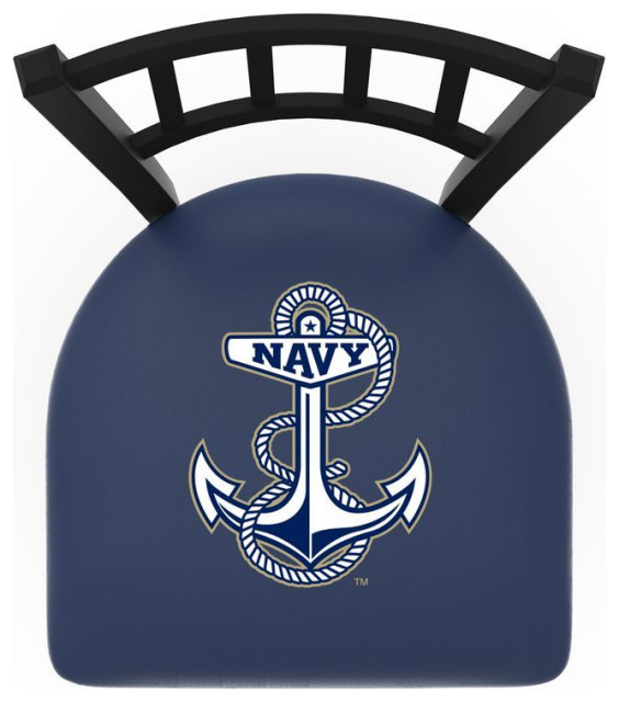 Holland L018 US Naval Academy NAVY 25" Swivel Counter Stool - Black ...