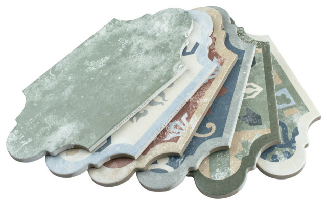 Corinto Provenzal Porcelain Floor and Wall Tile, Sample - Mediterranean ...