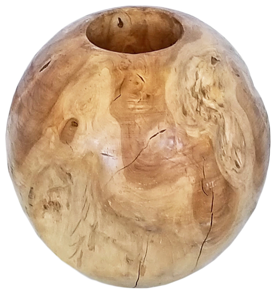 Teak Root Ball Vase - Rustic - Vases - by Design Mix Furniture | Houzz