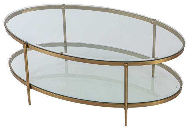 Oval Glass Modern Coffee Table | Liang & Eimil Adlon - Contemporary ...