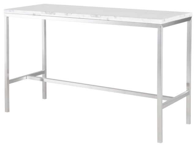Verona Counter Table, White - Contemporary - Indoor Pub And Bistro ...