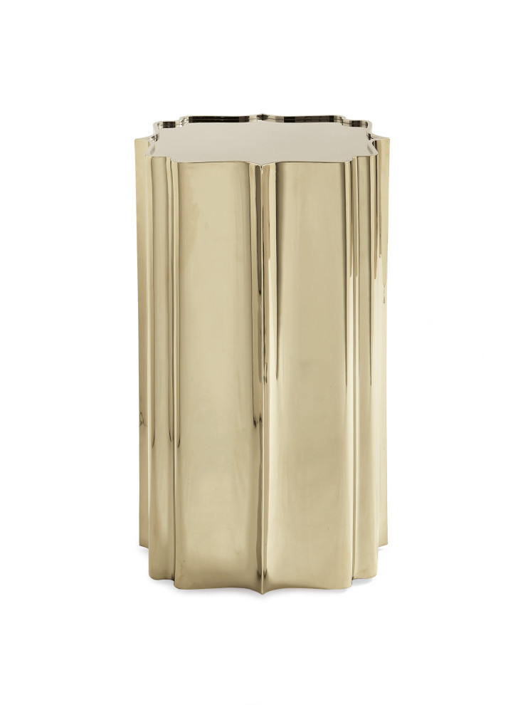 Good As Gold, Gold Scalloped Side Table - Contemporary - Side Tables ...