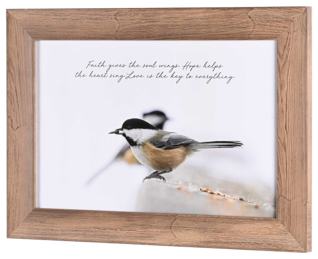 Framed Wall Art Faith Gives The 17x11 - Transitional - Prints And ...