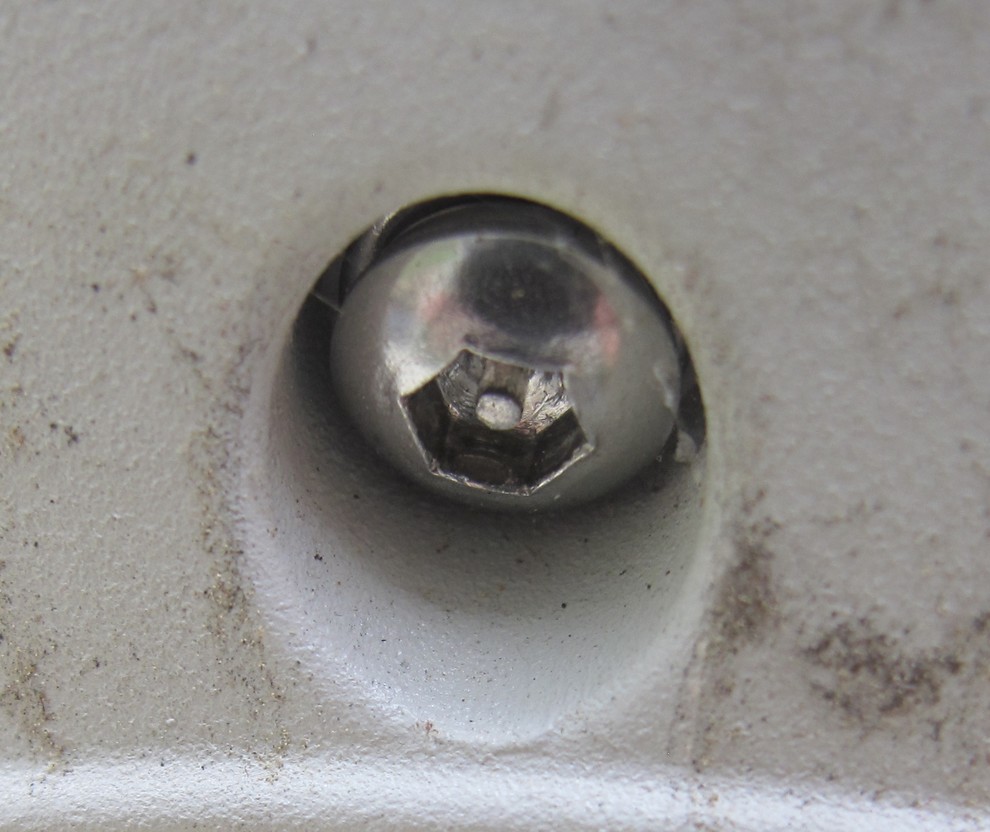 Specialty hex screws for surveillance camera