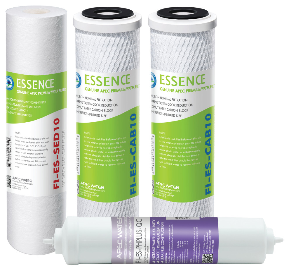 APEC Pre-Filter Set for Essence pH+ RO System ROES-PH75 (Stage 1-3 and ...