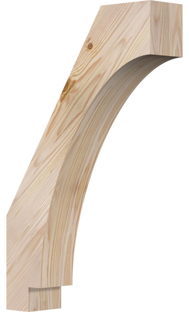 3 1/2"Wx6"Dx6"H Balboa Smooth Brace, Douglas Fir, 14"Dx22"H Rustic Wood ...