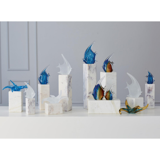 4" Marble Mini Pedestal/Riser, Small - Contemporary - Plant Stands And ...