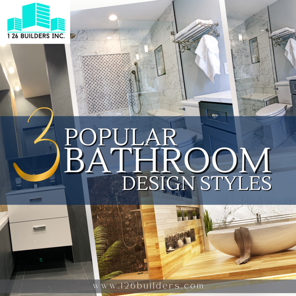 3 Popular Bathroom Design Styles