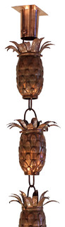 Pineapple Theme Copper Rain Chain With Installation Kit - Tropical ...