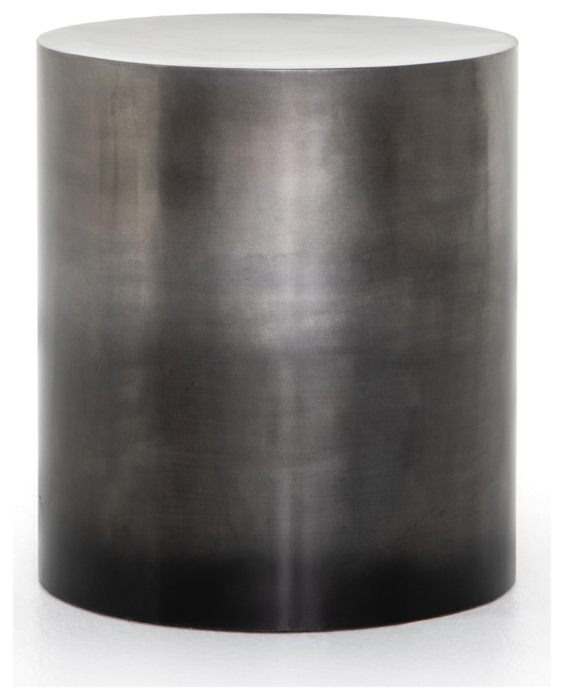 Cameron Ombre Antique Pewter End Table - Transitional - Side Tables And ...