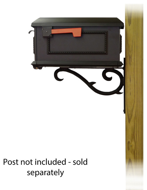 Traditional Curbside Mailbox With Sorrento Front Single Mailbox Mounting Bracket - Traditional ...