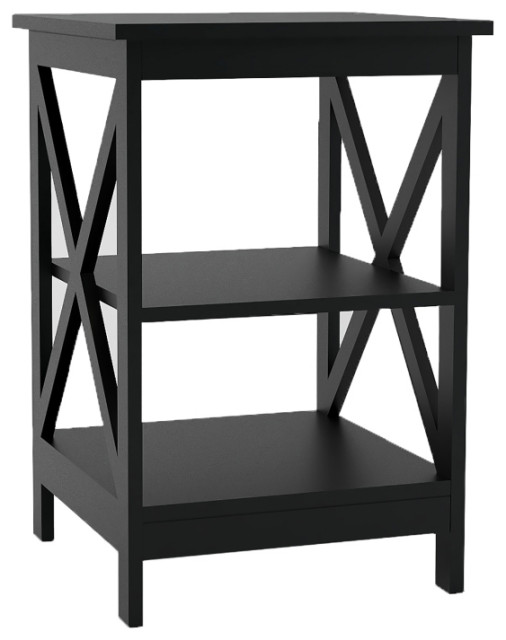 Oxford Square Side Table Sofa Table-Black Color - Transitional - Side ...