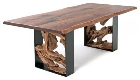 Modern Rustic Live Edge Table, 48x60x31 - Rustic - Dining Tables - by ...
