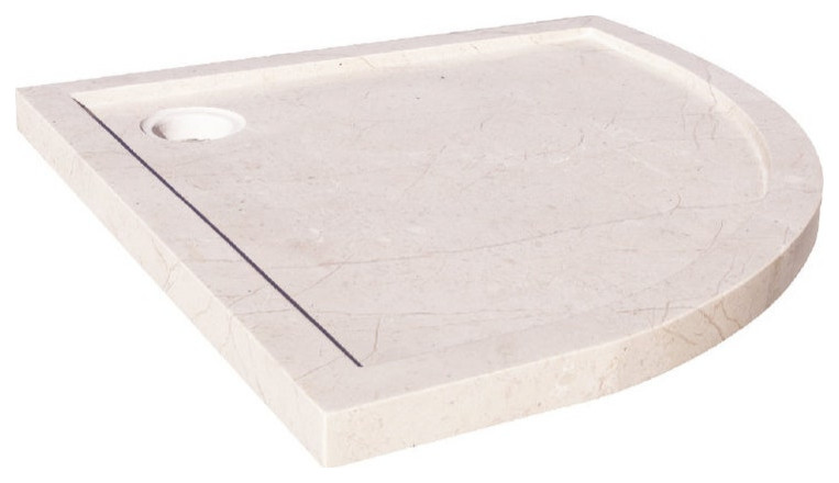 Cream Royal Marble Corner Shower Base Hand-carved (W)36" (L)36" (H)2 ...