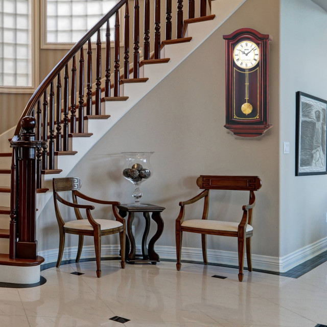 Seiko Clocks, Mahogany Wall Clock With Pendulum - Traditional - Wall ...