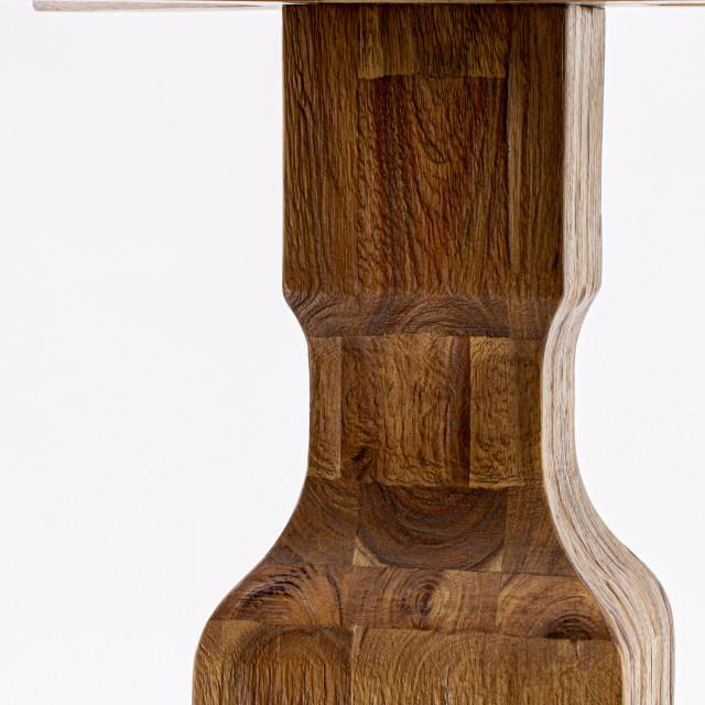 Irving Dining Table, Rustic Rubberwood Table In Distressed Jacobean ...