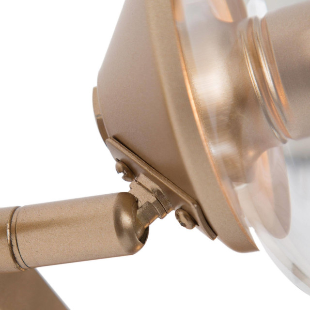 LALUZ 3-Light Matte Gold Modern Bathroom Vanity Light with Clear Glass ...