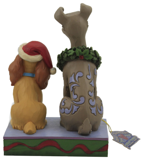 Jim Shore Decked Out Dogs Polyresin Christmas Lady and Tramp Disney ...