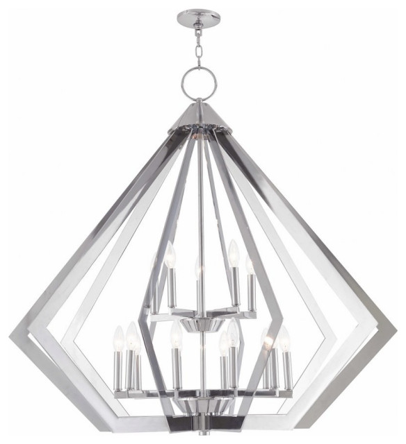 Modern Contemporary Fifteen Light Chandelier-Polished Chrome Finish ...