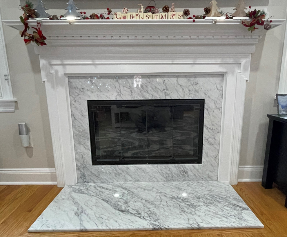 Fireplace Surround & Hearth - Transitional - Living Room - New York ...