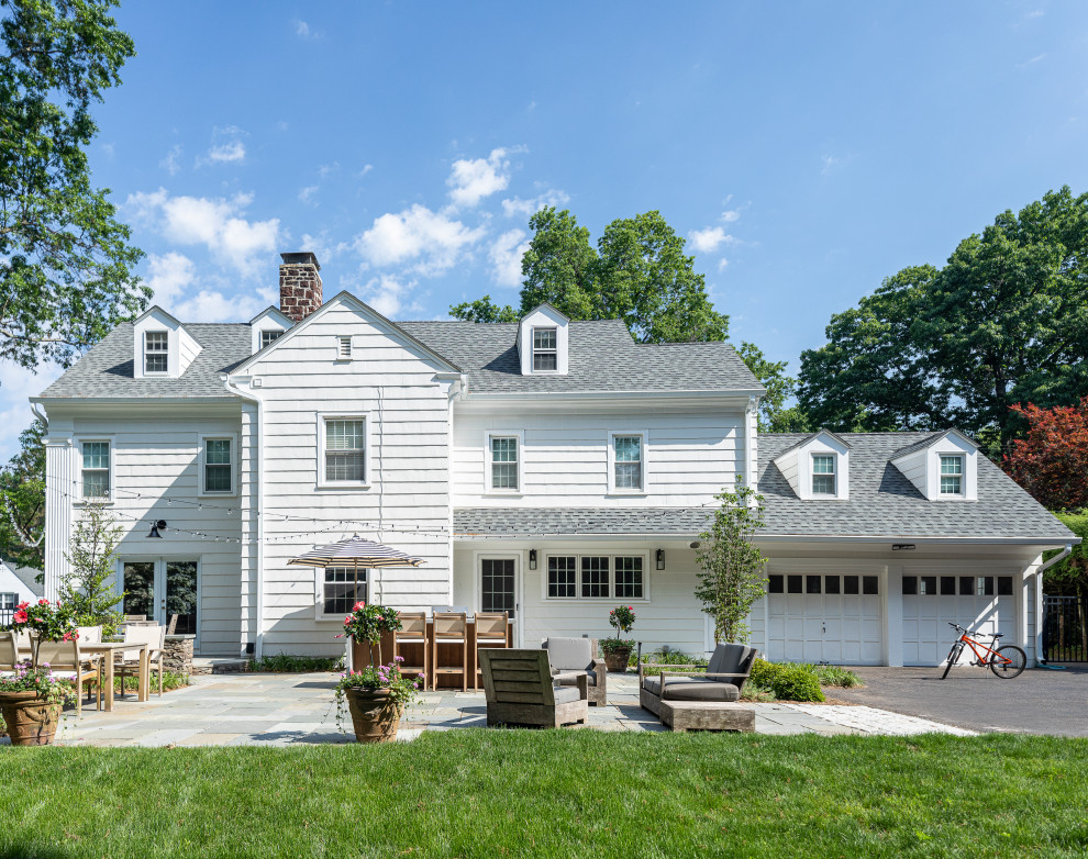 1938 Colonial House Renovation - Transitional - Exterior - New York ...