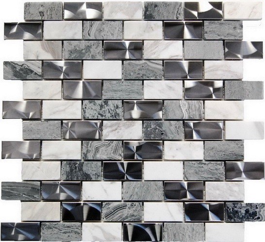 Metallix Brick Interlocking Blend Tile - Contemporary - Wall And Floor ...