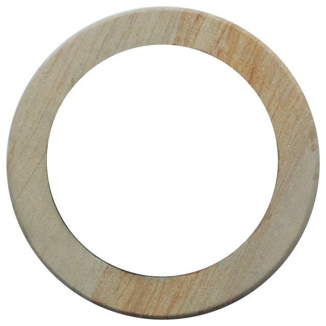Round Sandstone Wall Mirror, Natural - Contemporary - Wall Mirrors - by ...