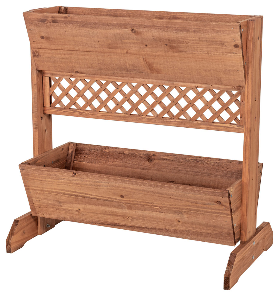 2-Tier Space Divider Planter - Transitional - Outdoor Pots And Planters ...