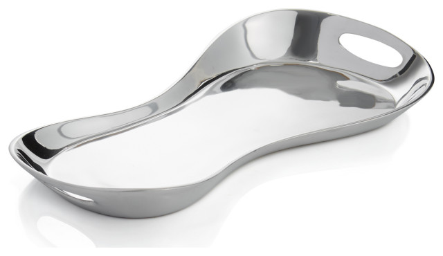 Nambe Morphik Handled Tray 18" - Contemporary - Serving Trays - by ...