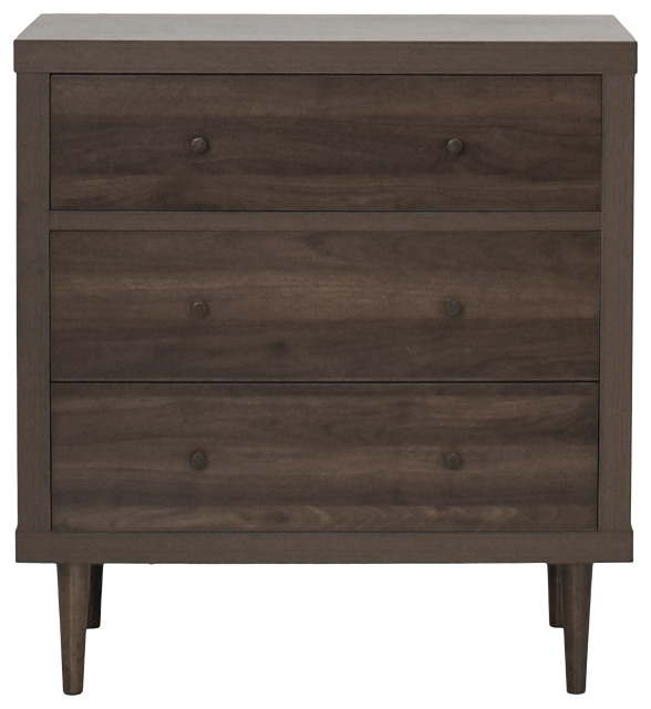 Farhart Mid Century Modern 3 Drawer Chest - Midcentury - Accent Chests ...