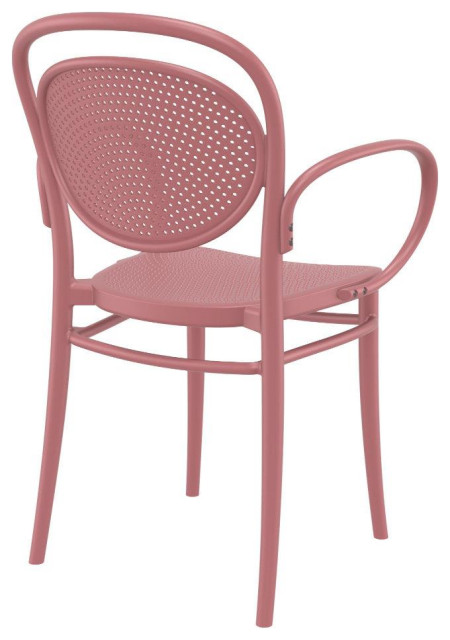 Marcel XL Resin Outdoor Arm Chair Marsala - Contemporary - Dining ...