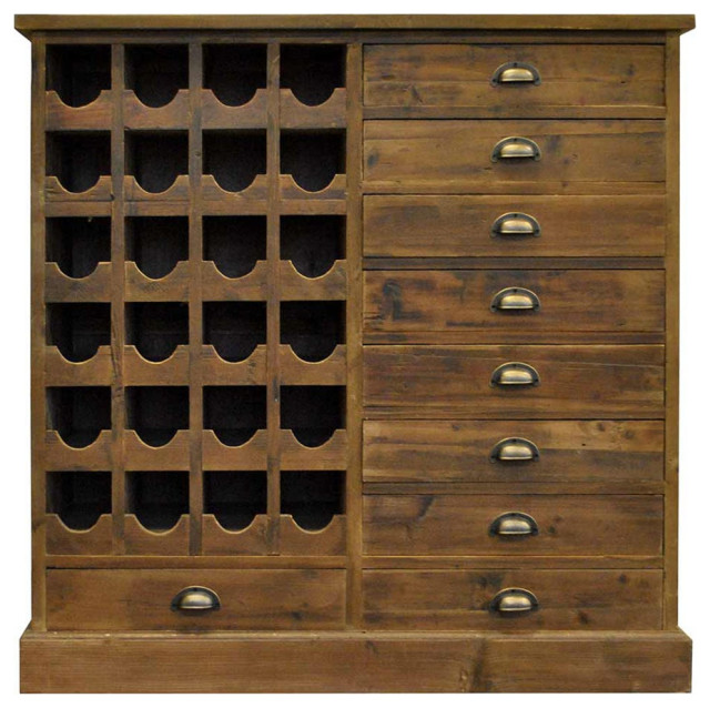 Rutherford Wine Cabinet - Rustic - Wine And Bar Cabinets - by Primitive ...