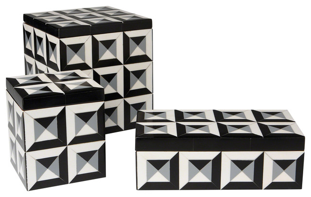 Deco Border Rectangle Box - Contemporary - Decorative Boxes - by GLOBAL ...