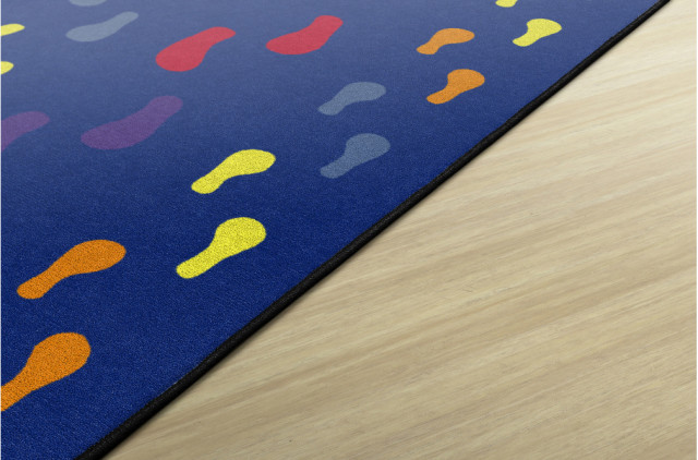 Flagship Carpets FE150-26A 6'x6' Footprints Educational Rug ...