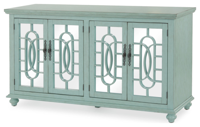 Benzara BM205971 Front Wood and Glass TV stand with Cabinet Storage ...